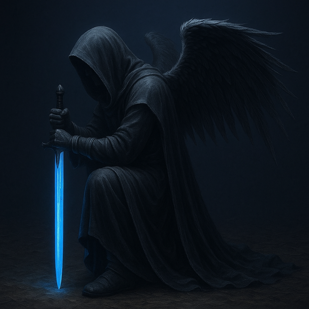 Right Side Archangel with Blue Sword